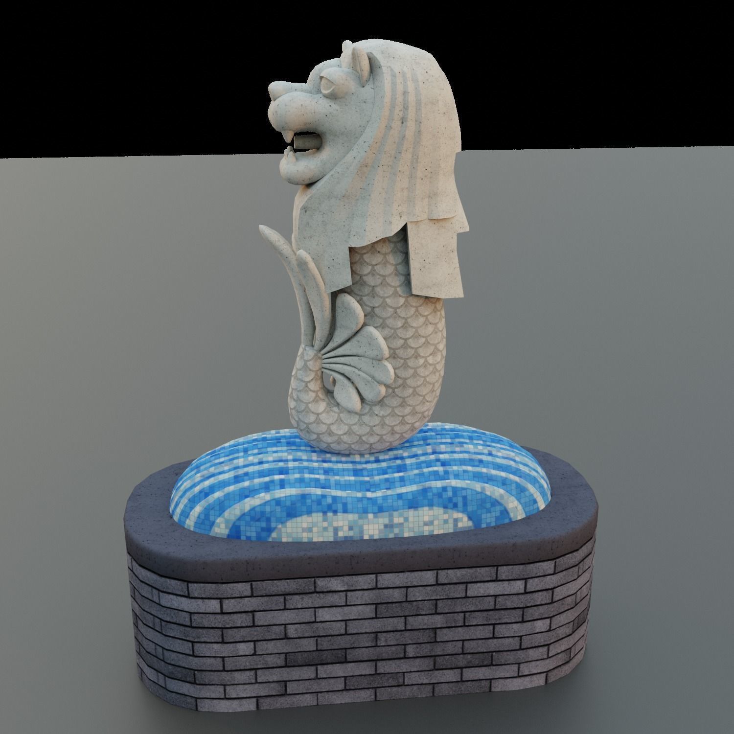 3D model Merlion LIONFISH Singapore VR / AR / low-poly | CGTrader