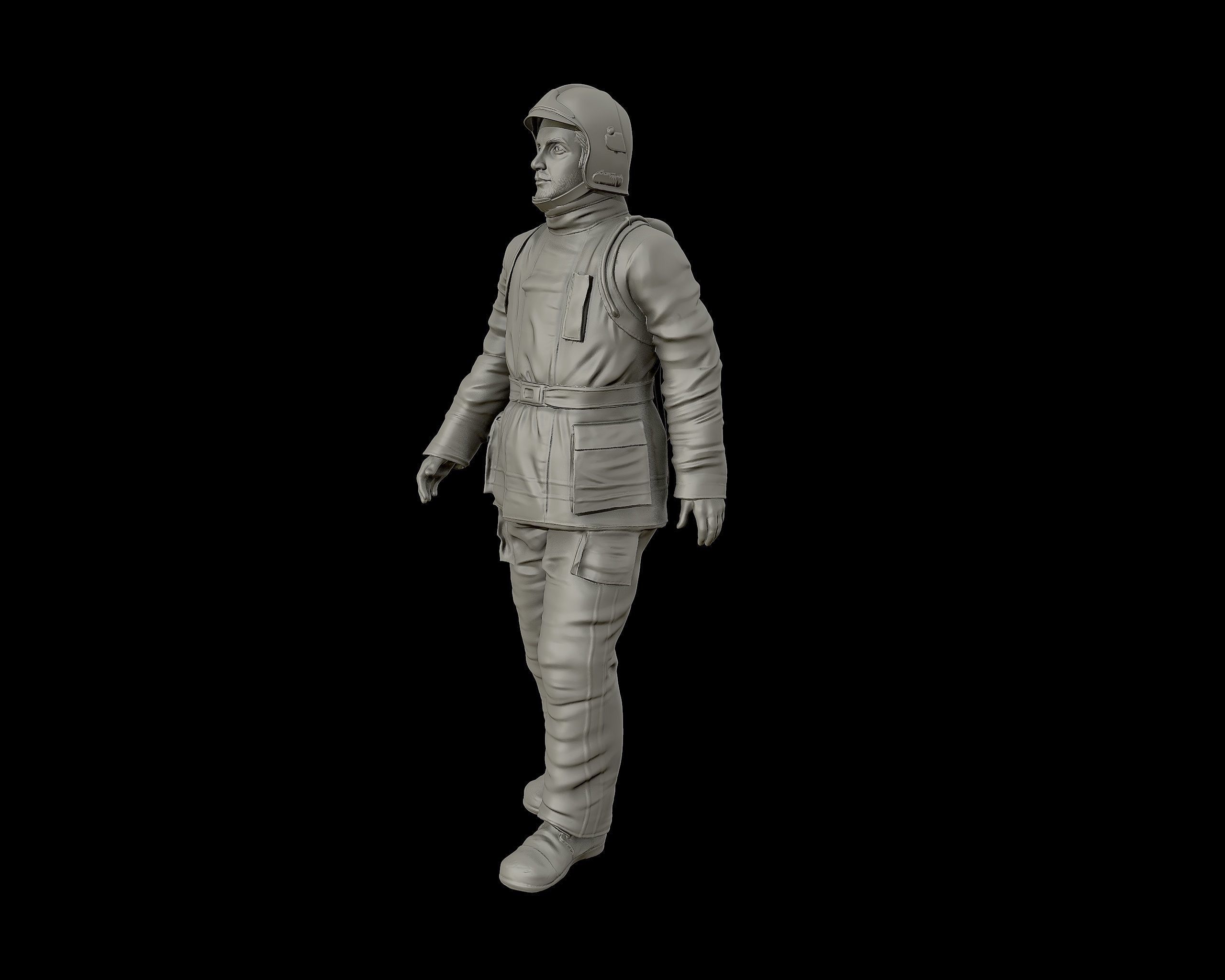 Fireman 3D sculpture 3D model 3D printable | CGTrader