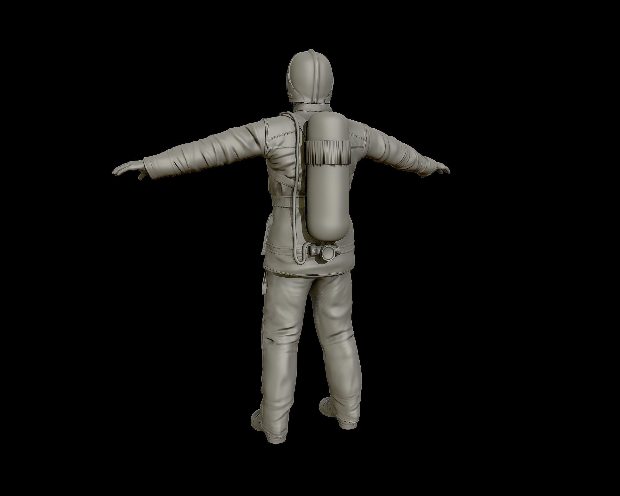 Fireman 3D sculpture 3D model 3D printable | CGTrader