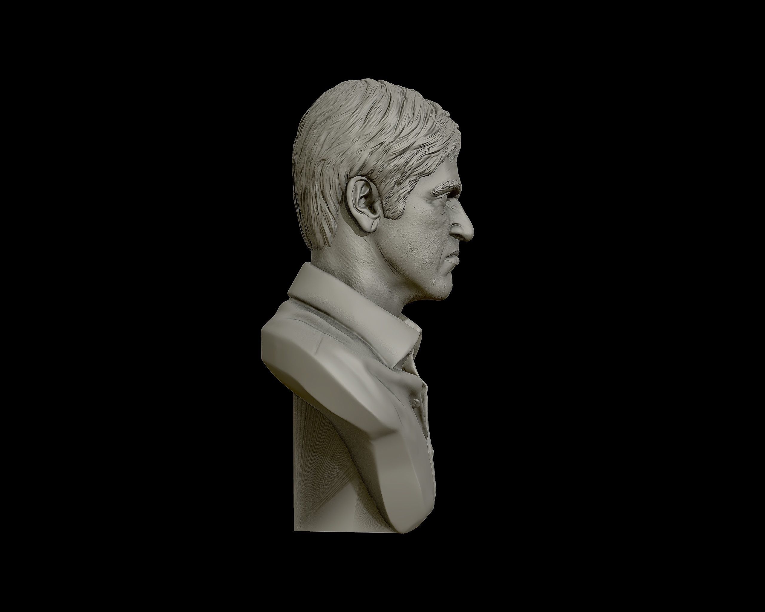 Scarface Alpacino portrait sculpture 3D model 3D printable | CGTrader
