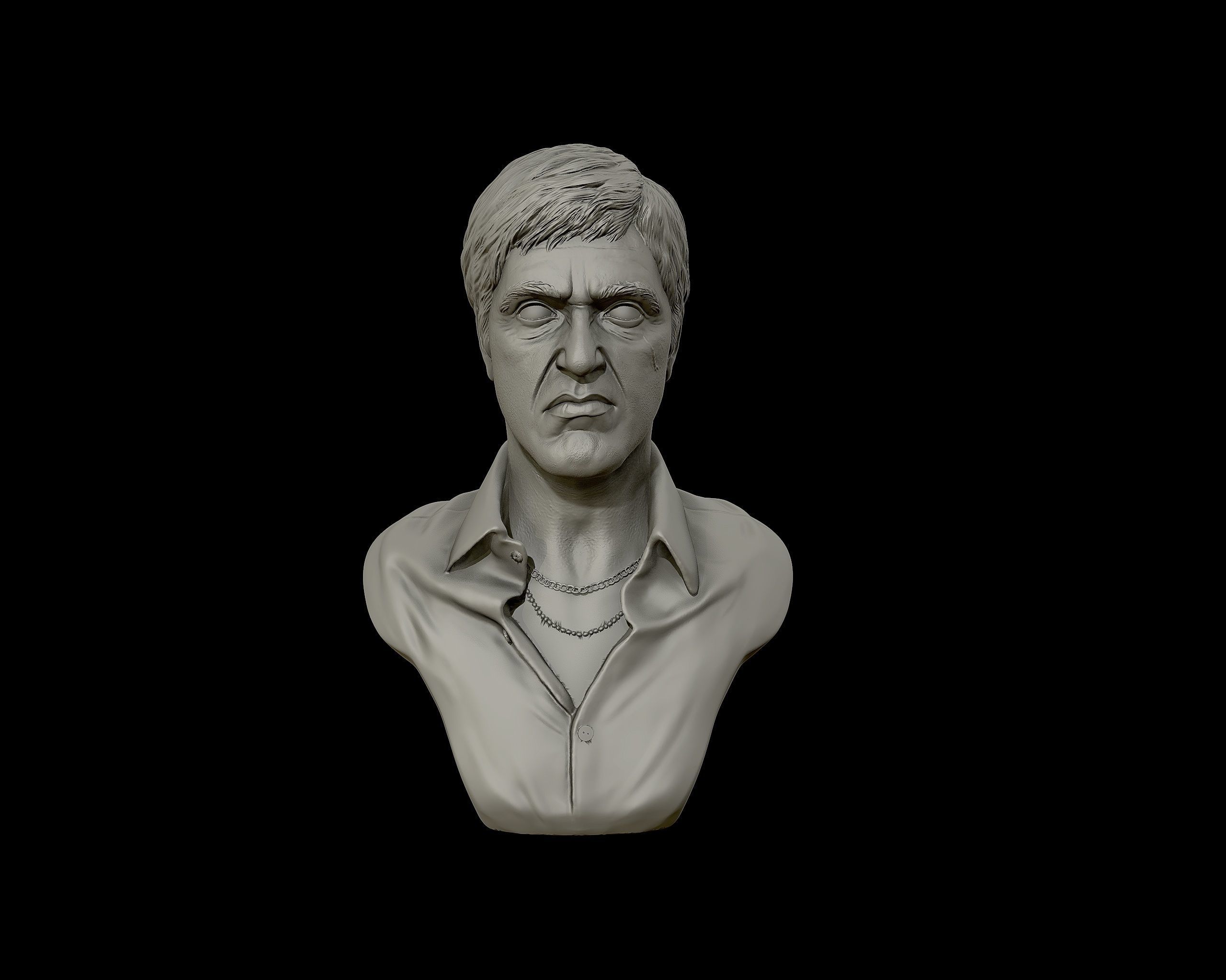 Scarface Alpacino portrait sculpture 3D model 3D printable | CGTrader