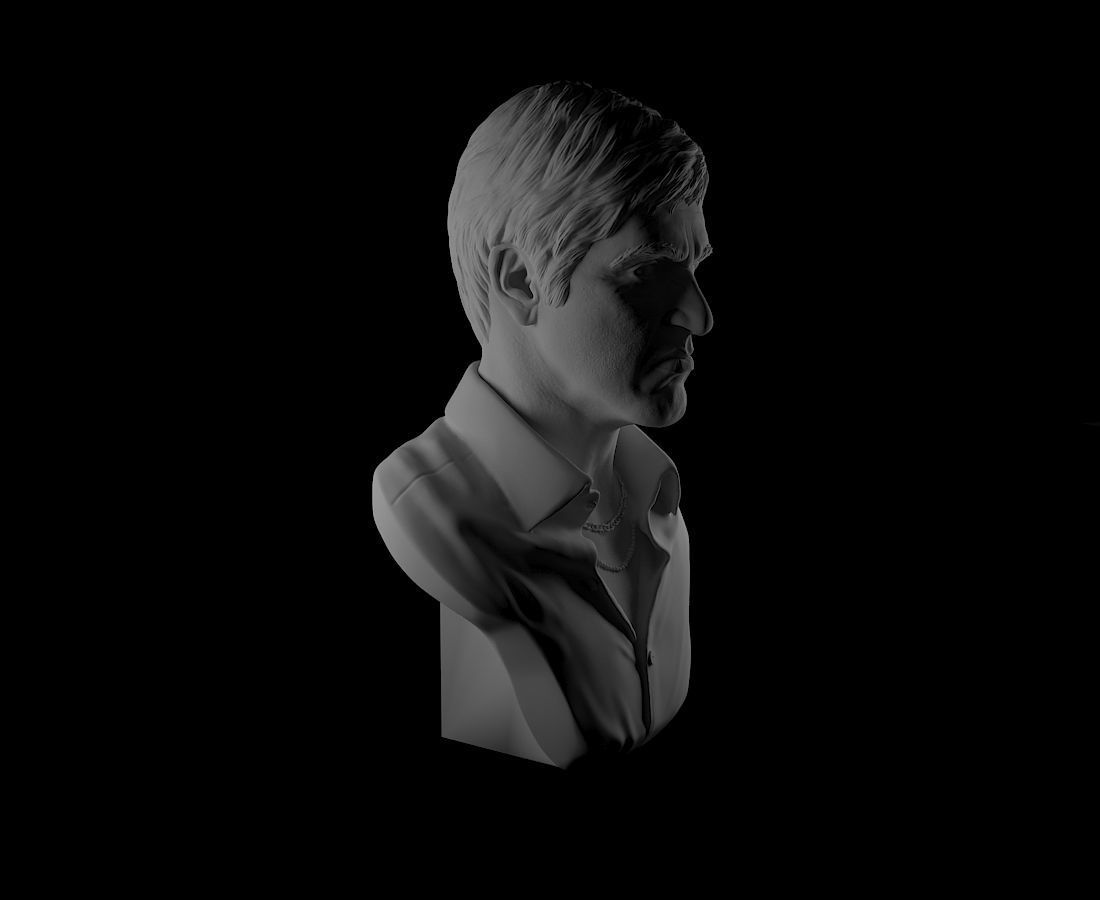 Scarface Alpacino portrait sculpture 3D model 3D printable | CGTrader