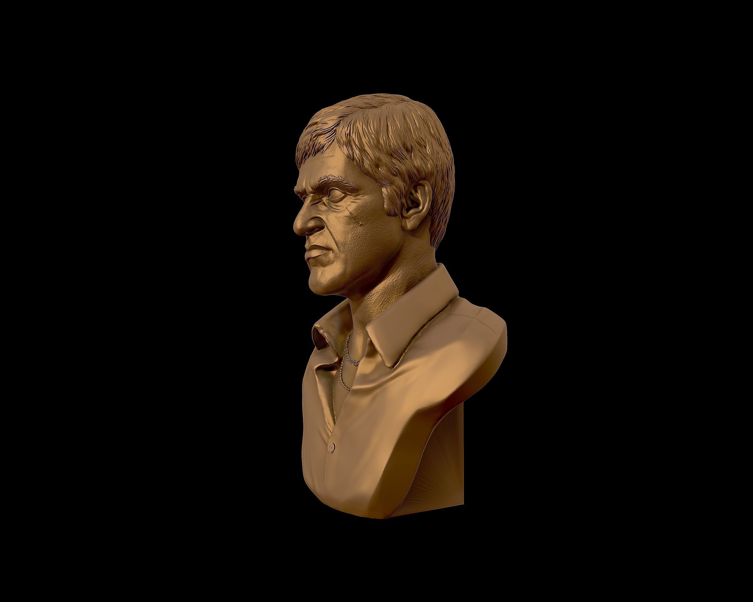 Scarface Alpacino portrait sculpture 3D model 3D printable | CGTrader