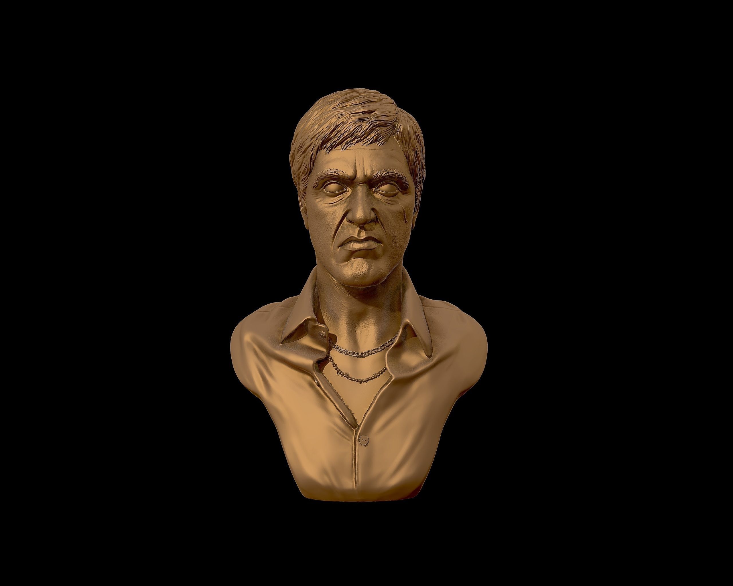 Scarface Alpacino portrait sculpture 3D model 3D printable | CGTrader
