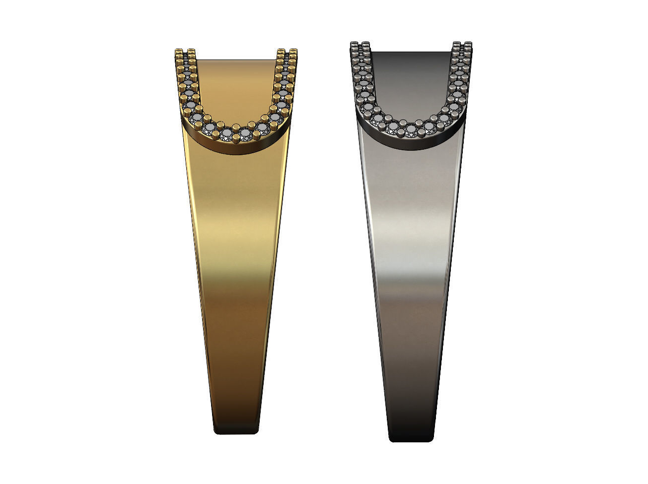 Rounded diamond tag ring US size 7 and 8 3D model 3D printable | CGTrader