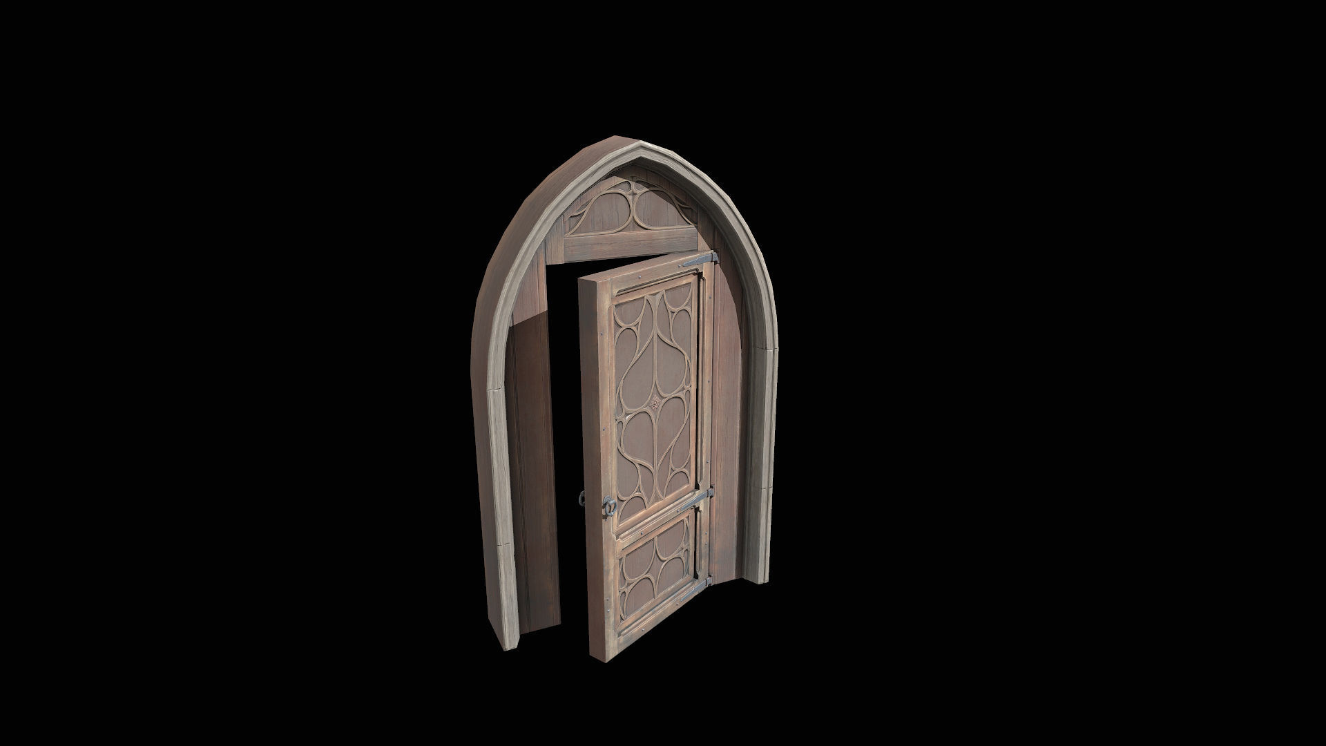 3D model Gothic Lowpoly Doors VR / AR / low-poly | CGTrader