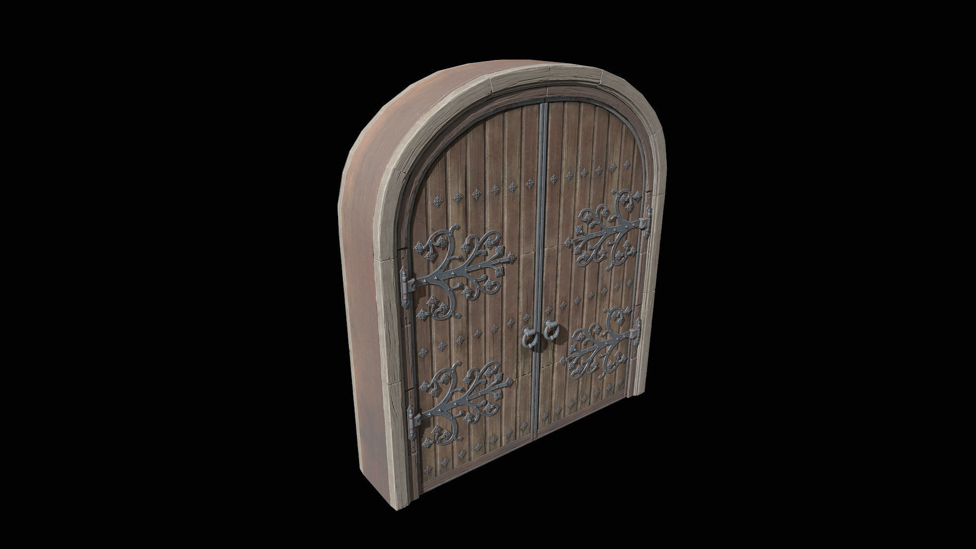 3D model Gothic Lowpoly Doors VR / AR / low-poly | CGTrader