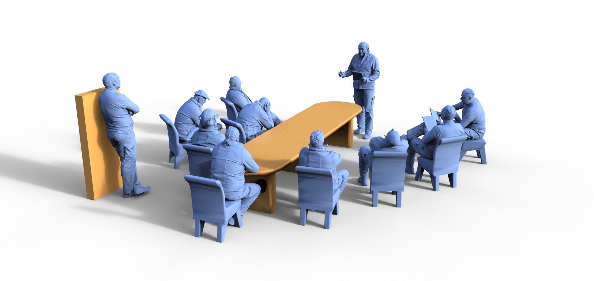 Meeting group of people 3D model 3D printable | CGTrader