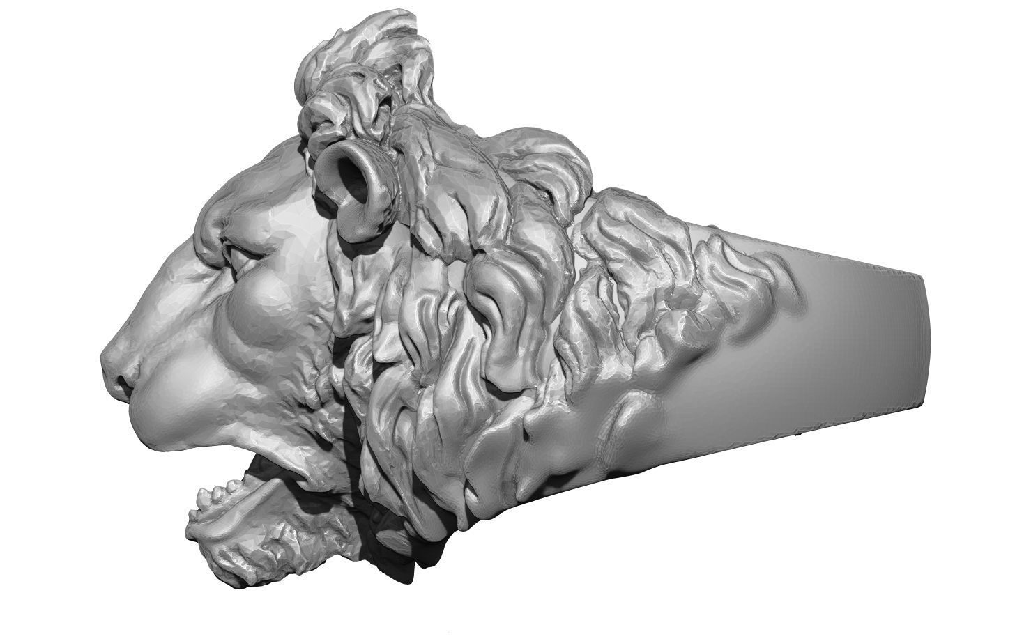 Lowe Lion Leon Ring 3D model 3D printable | CGTrader