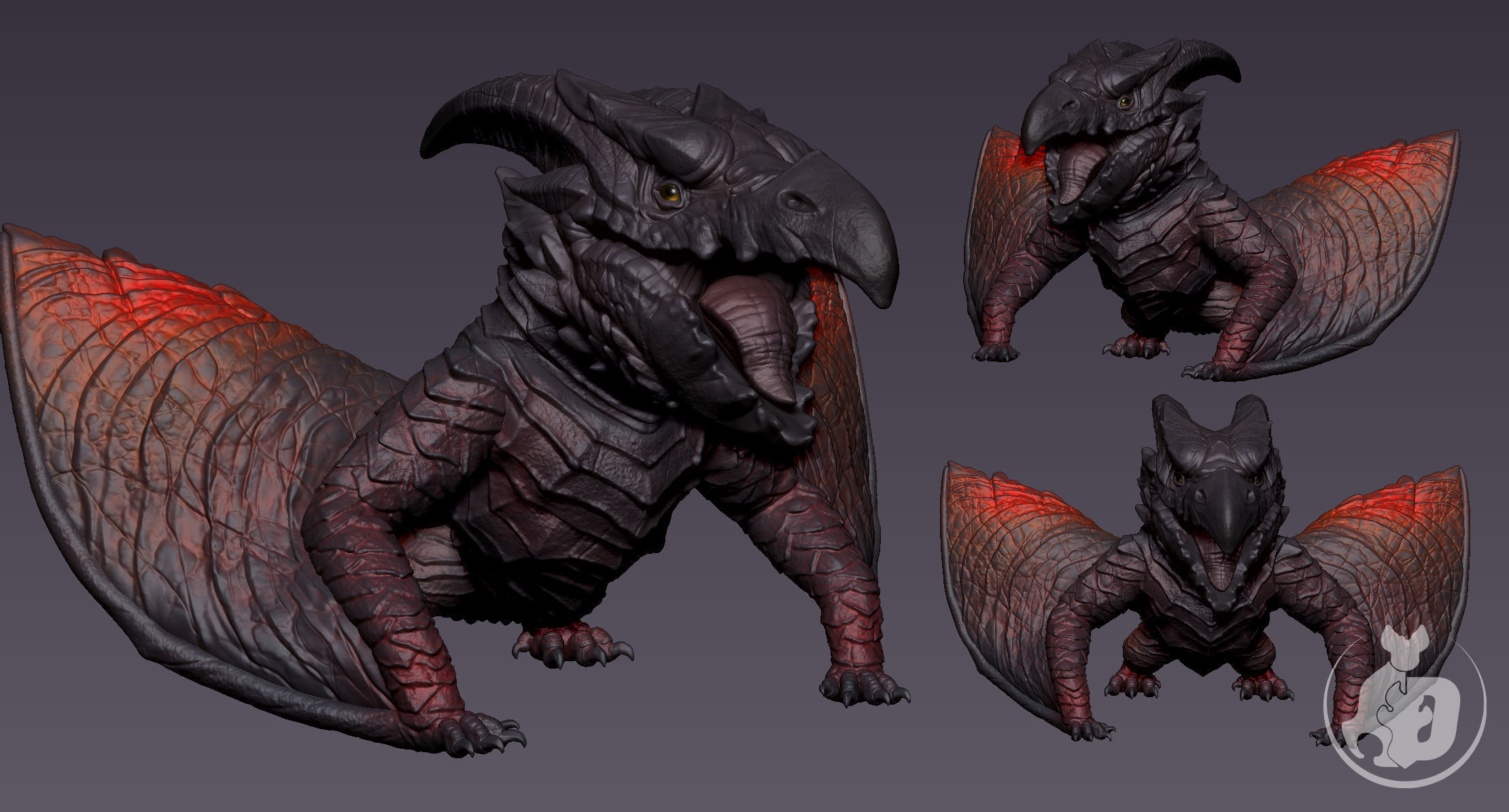 Rodan Titan Godzilla 3D model 3D printable | CGTrader