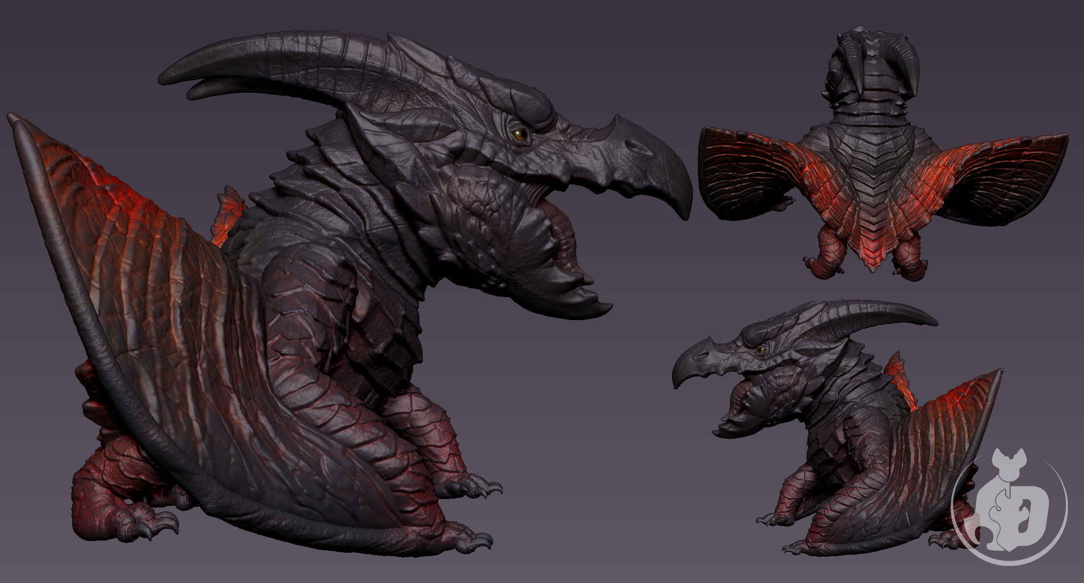 Rodan Titan Godzilla 3D model 3D printable | CGTrader