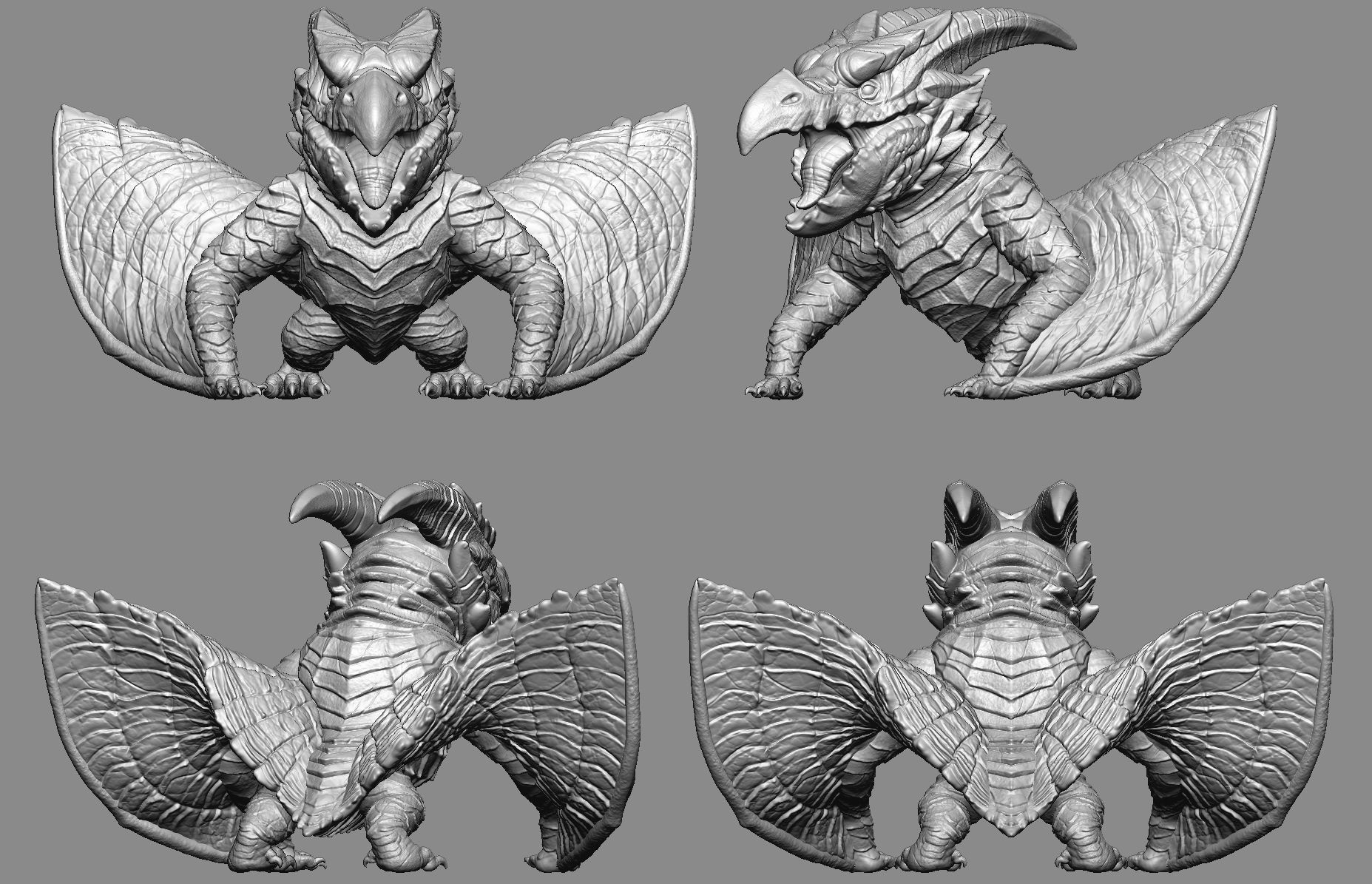 Rodan Titan Godzilla 3D model 3D printable | CGTrader