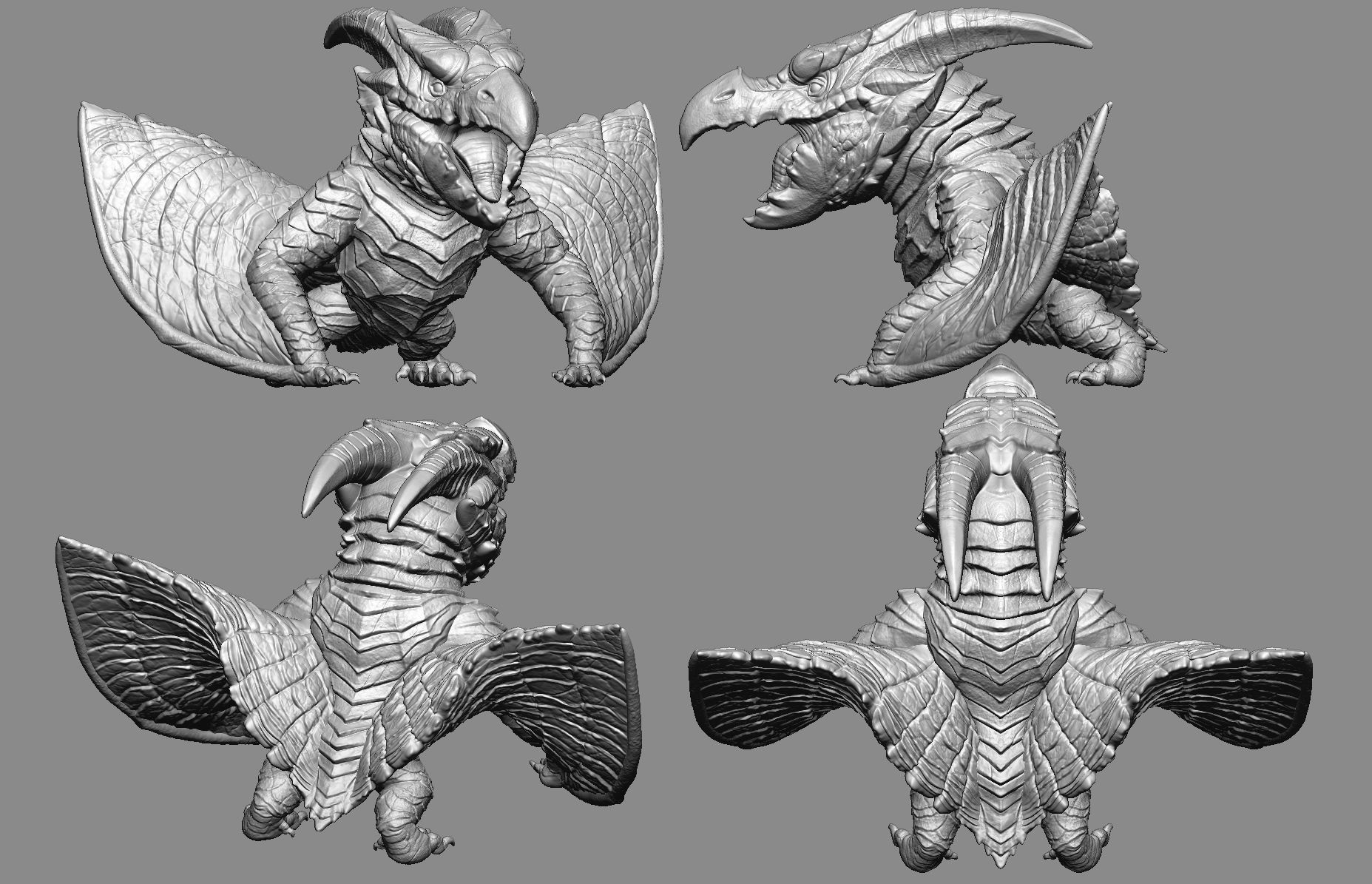 Rodan Titan Godzilla 3D model 3D printable | CGTrader