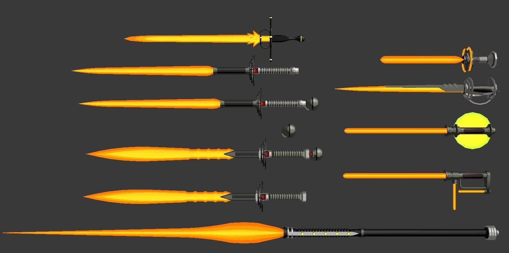 3D model 8 Beam Swords VR / AR / low-poly | CGTrader