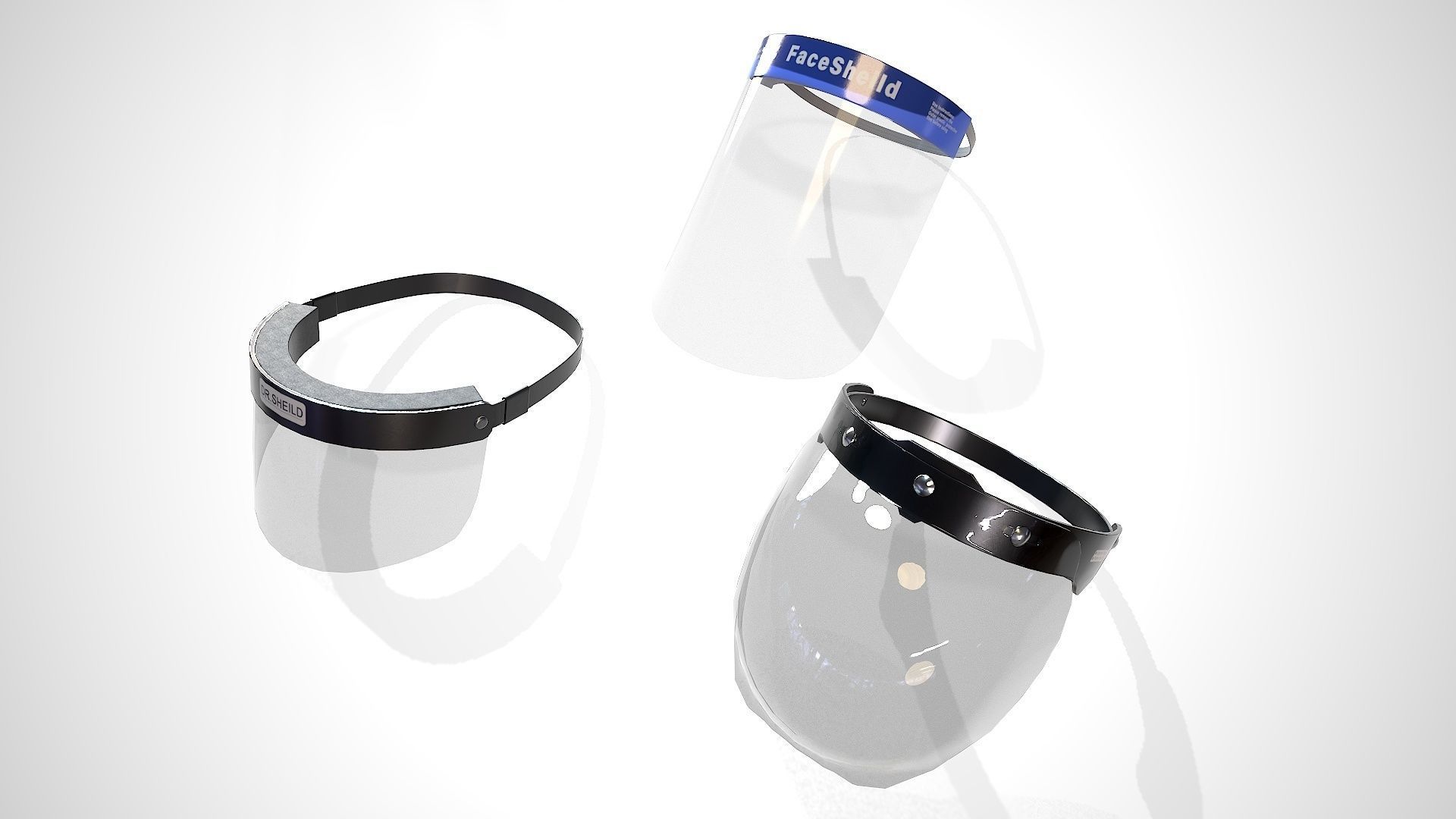 3D model Faceshield clear face shield VR / AR / low-poly | CGTrader