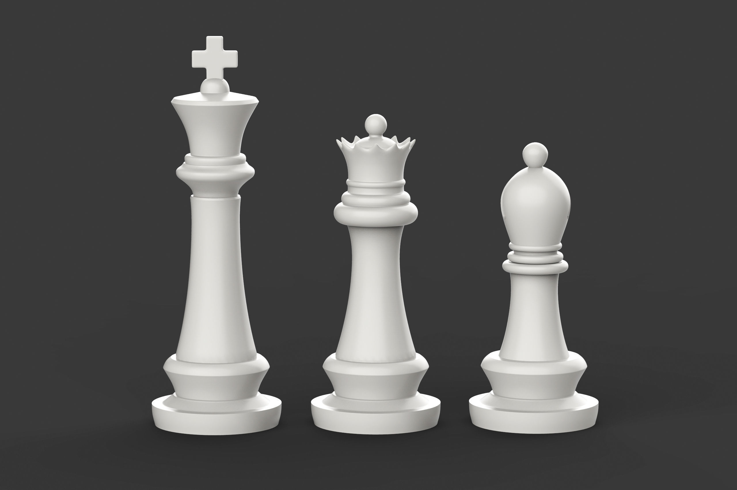 Complete Chess Pieces 3D model 3D printable | CGTrader