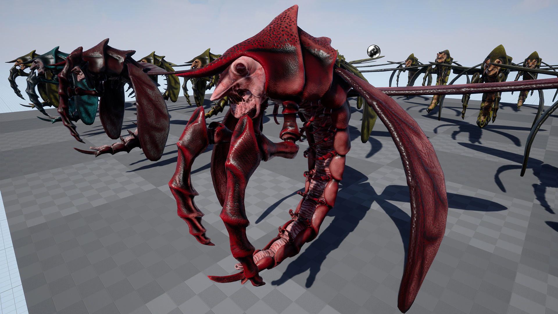 3D model Flying Shrimp Monster V4 VR / AR / low-poly rigged animated ...