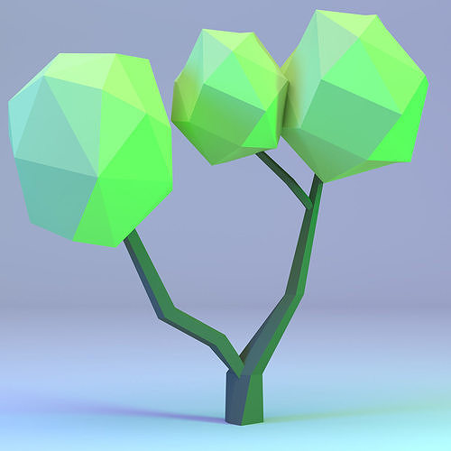 3D model Low Poly Polygon Tree 3 VR / AR / low-poly | CGTrader
