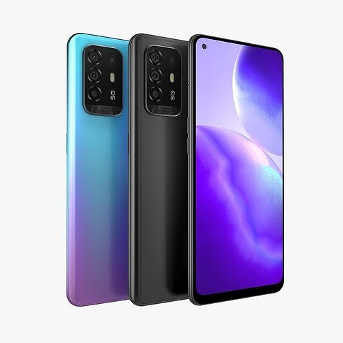 Oppo Reno5 Z Full Colors 3D model | CGTrader