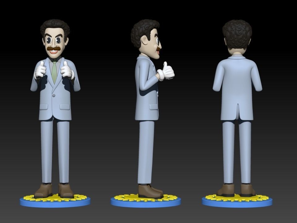 borat in his suit 3d stl resin and filament cartoon style 3D model 3D ...