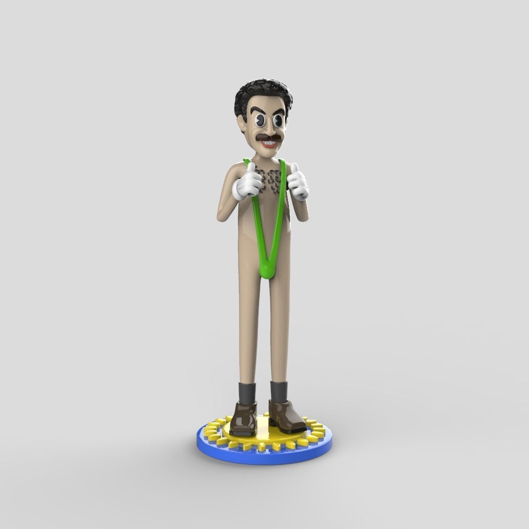 borat at beach 3d statue old cartoon style 3D model 3D printable | CGTrader