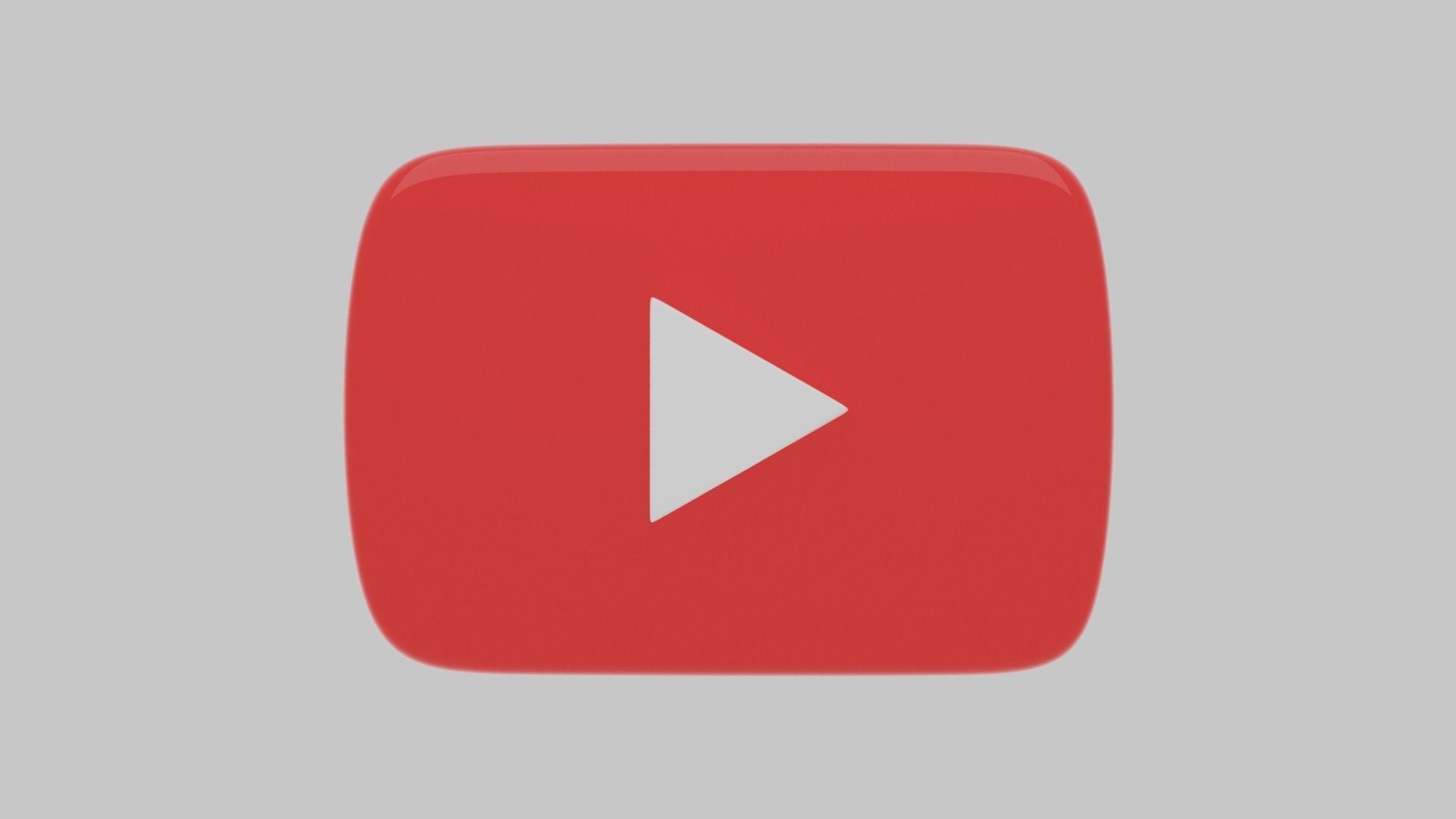 Youtube Logo free 3D model | CGTrader