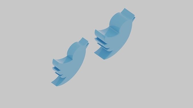 Twitter Logo free 3D model | CGTrader