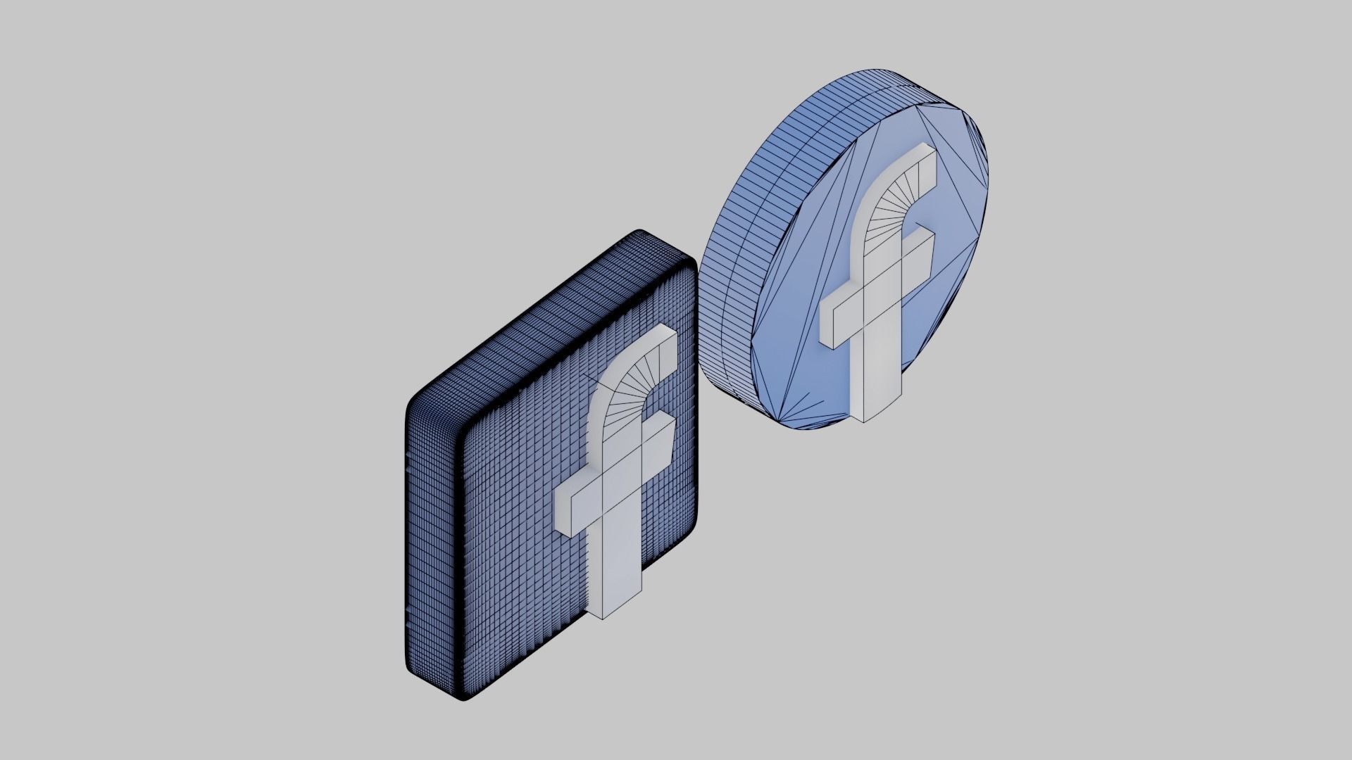 Facebook Logo free 3D model | CGTrader
