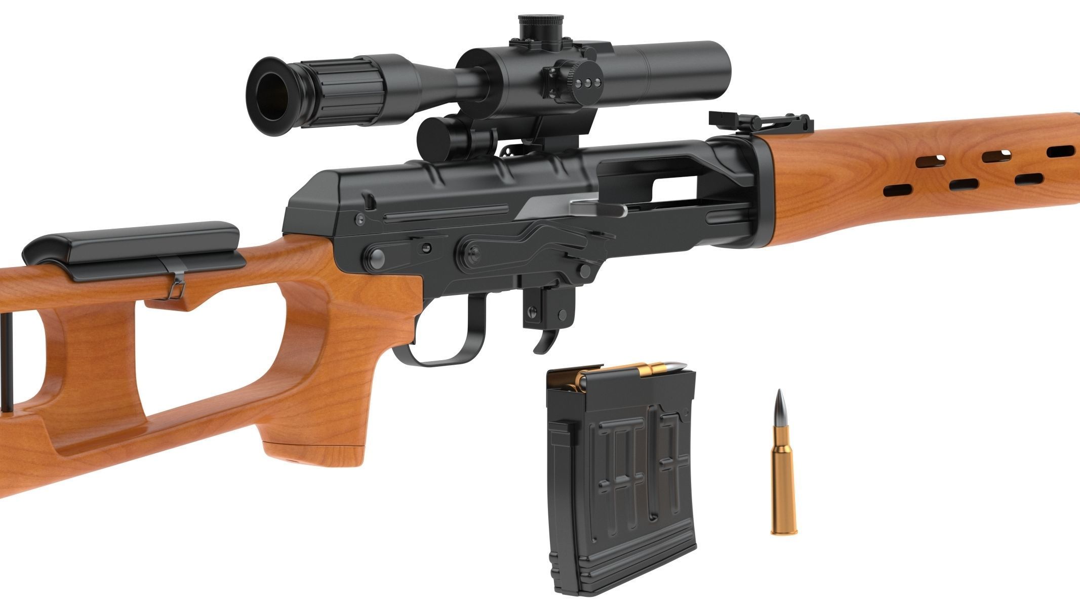 Dragunov Sniper Rifle 3D model | CGTrader