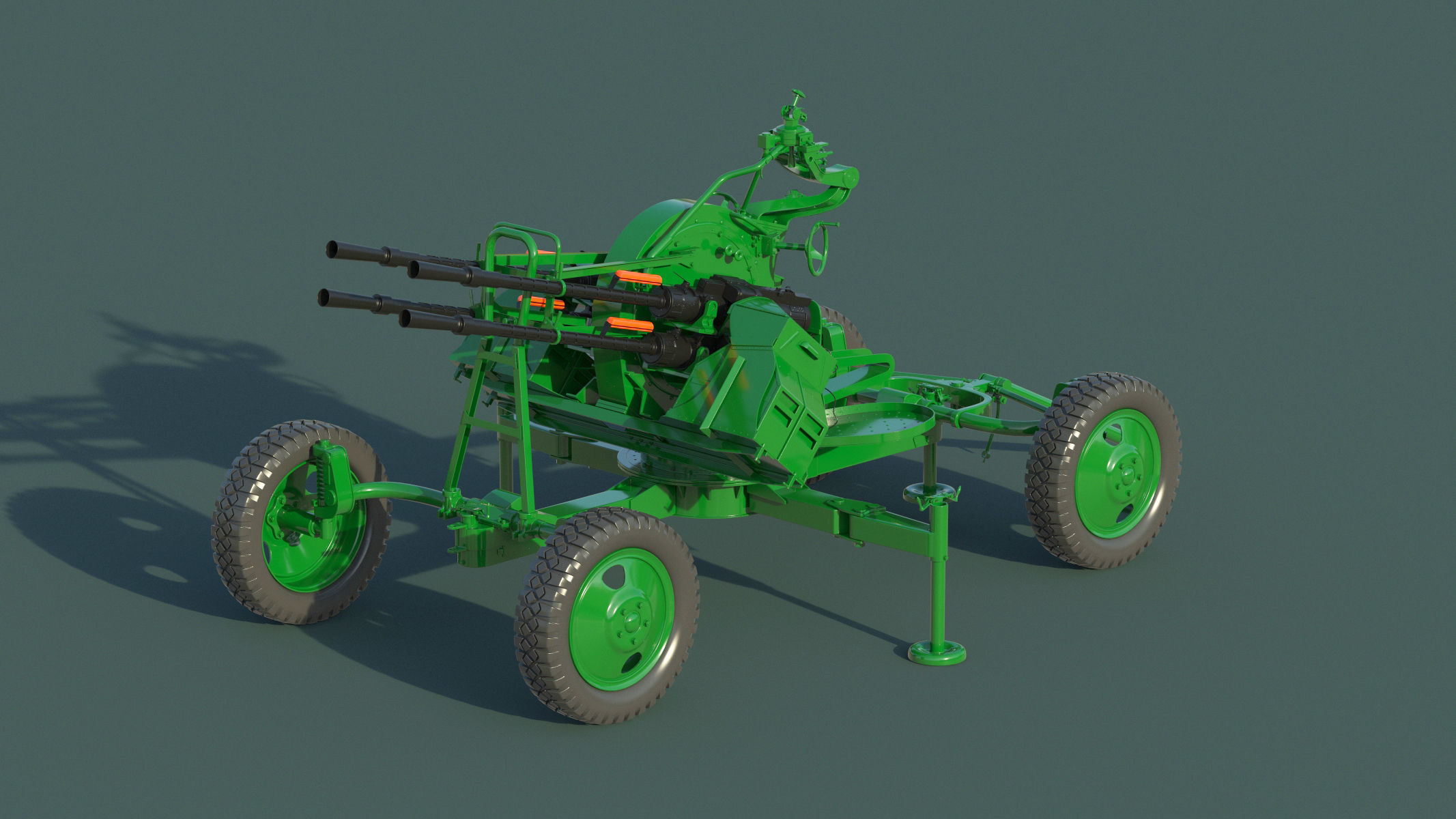 ZPU-4 machine gun 3D model | CGTrader