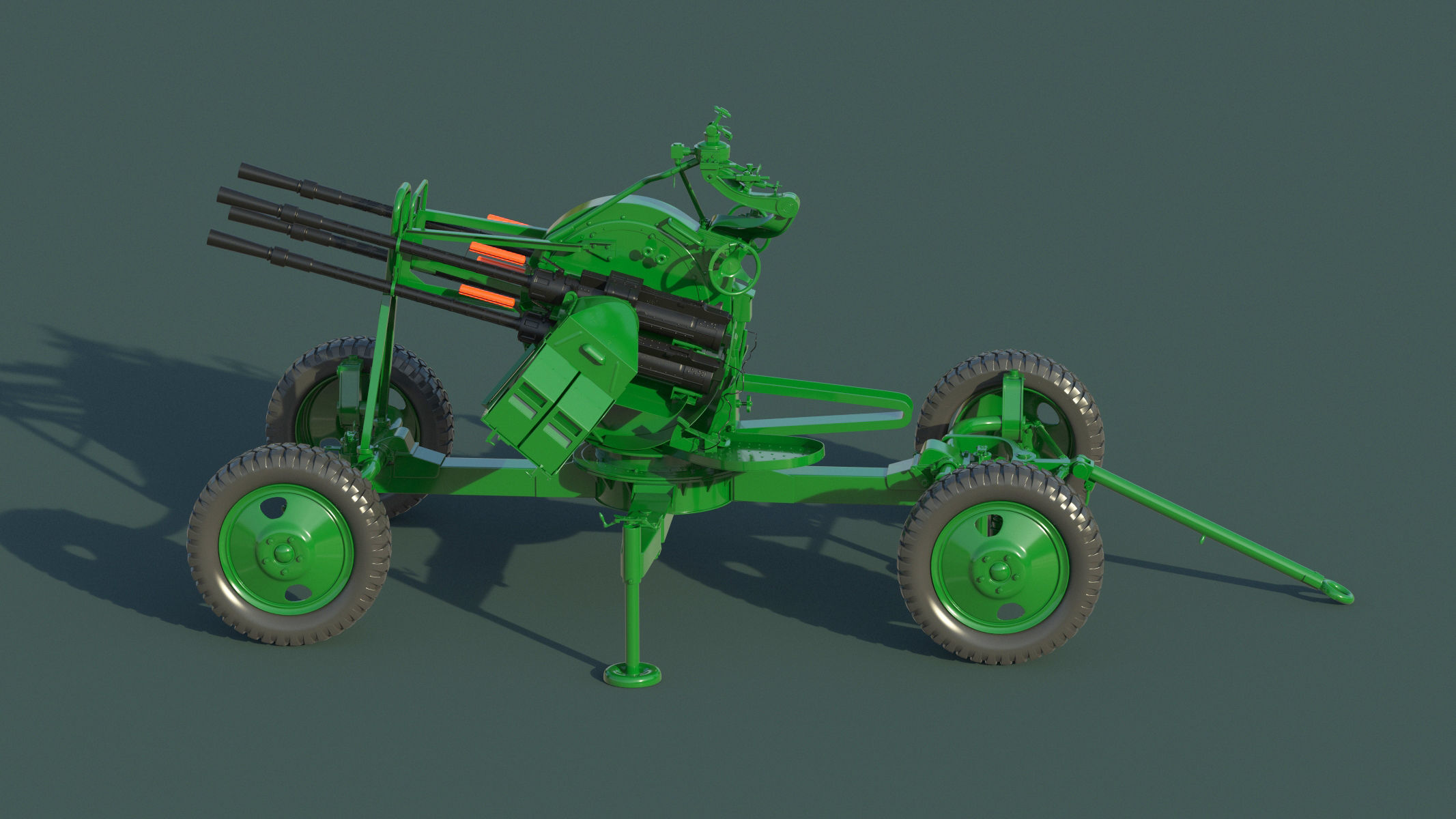 ZPU-4 machine gun 3D model | CGTrader