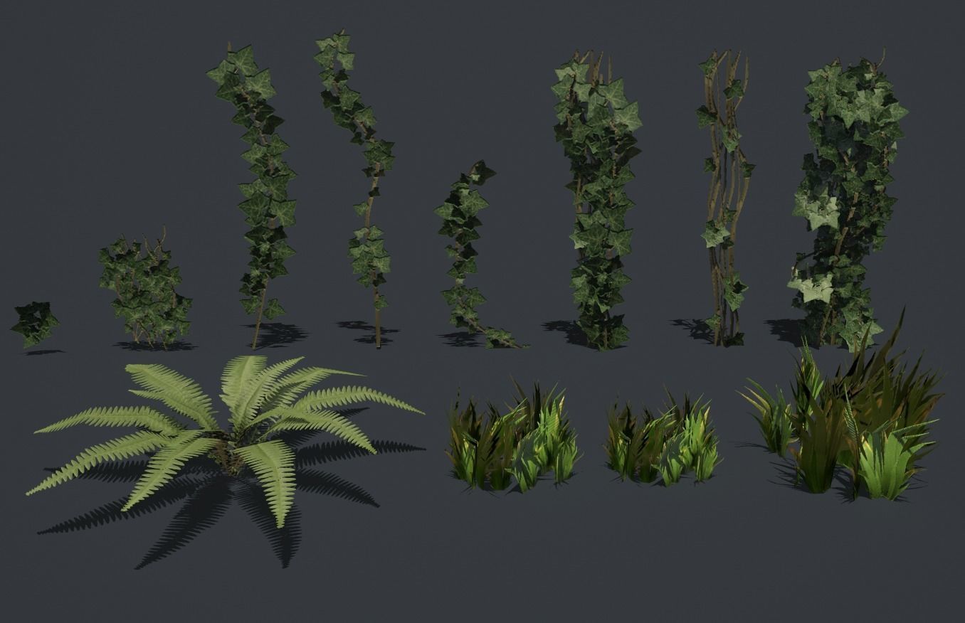 3D model Vegetation VR / AR / low-poly | CGTrader