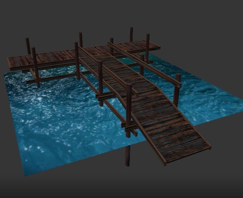 3D model Fishing Dock VR / AR / low-poly | CGTrader
