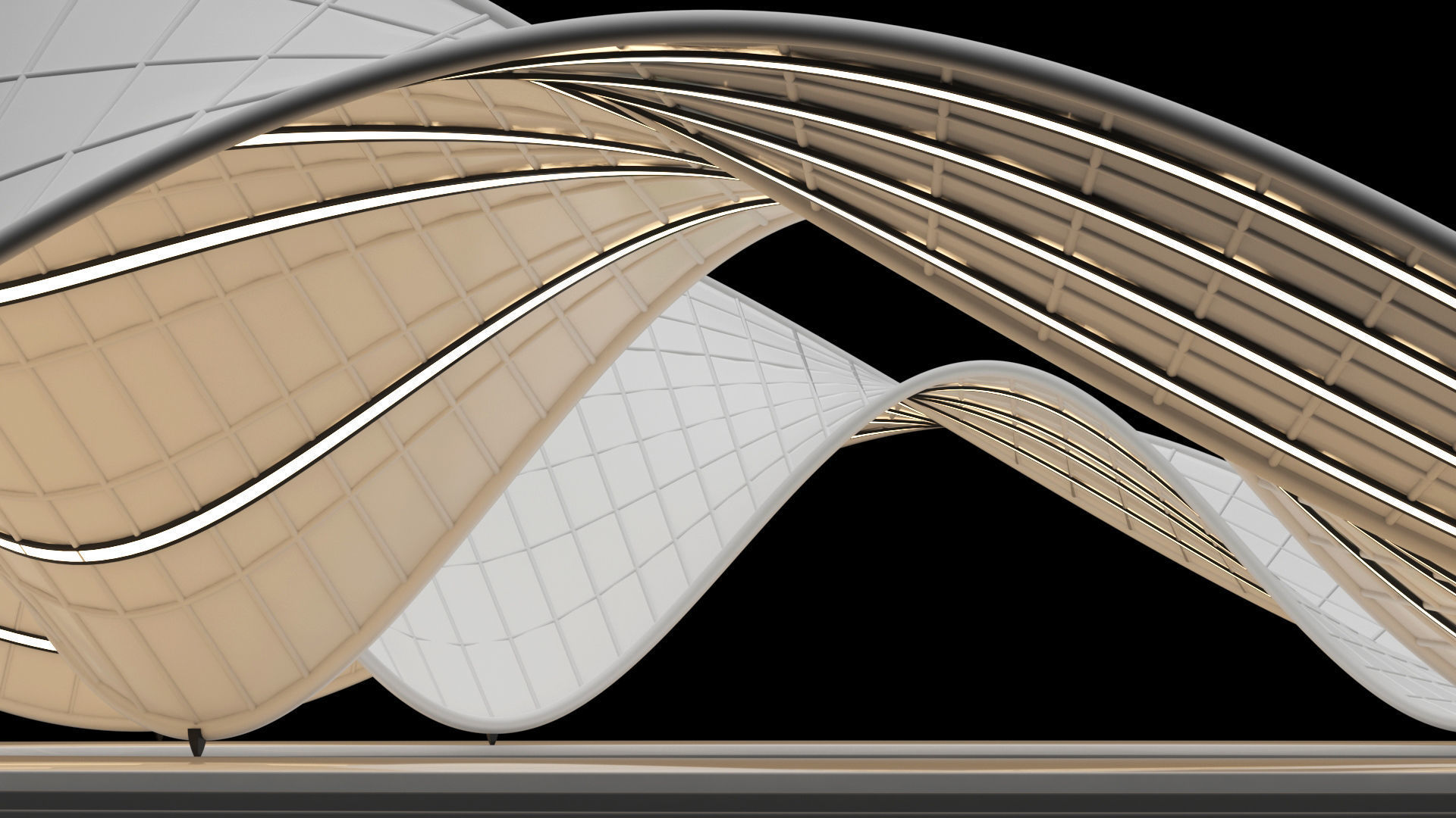 Parametric Pavilion Shade Structure Architecture 3D model | CGTrader