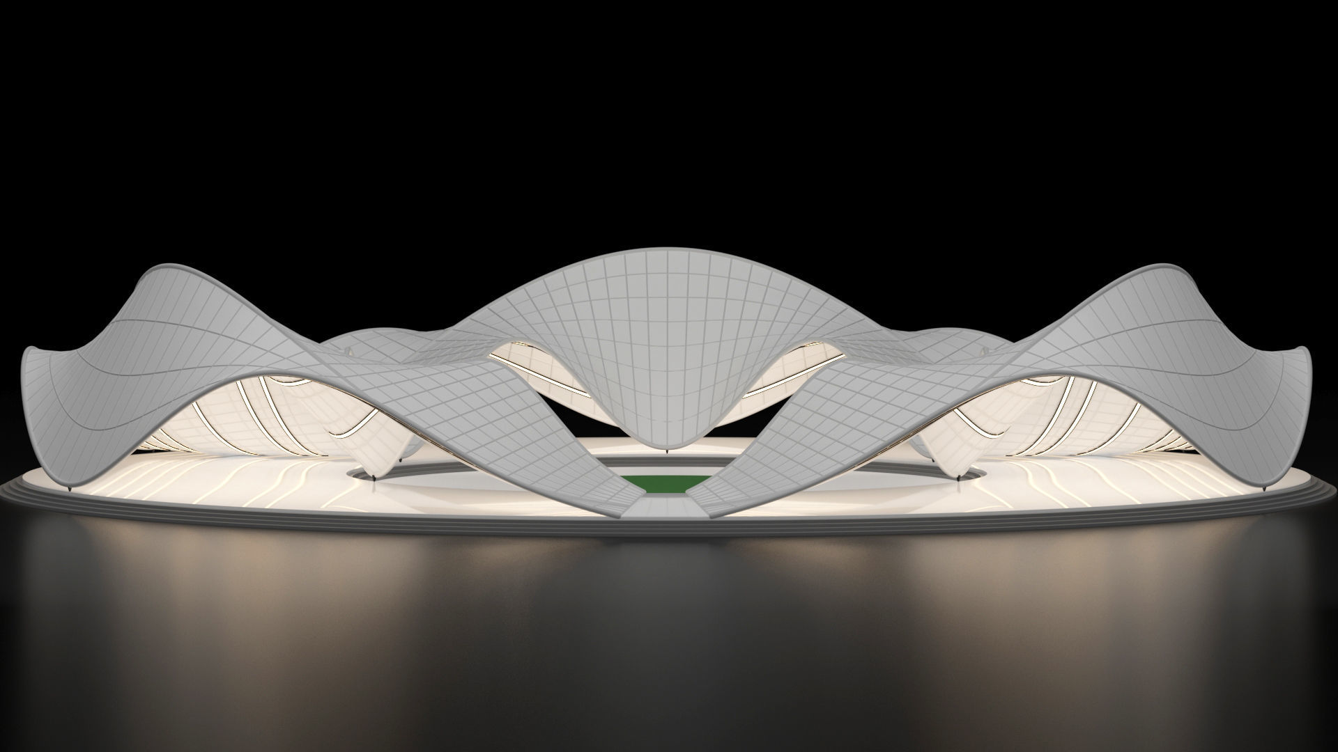 Parametric Pavilion Shade Structure Architecture 3D model | CGTrader