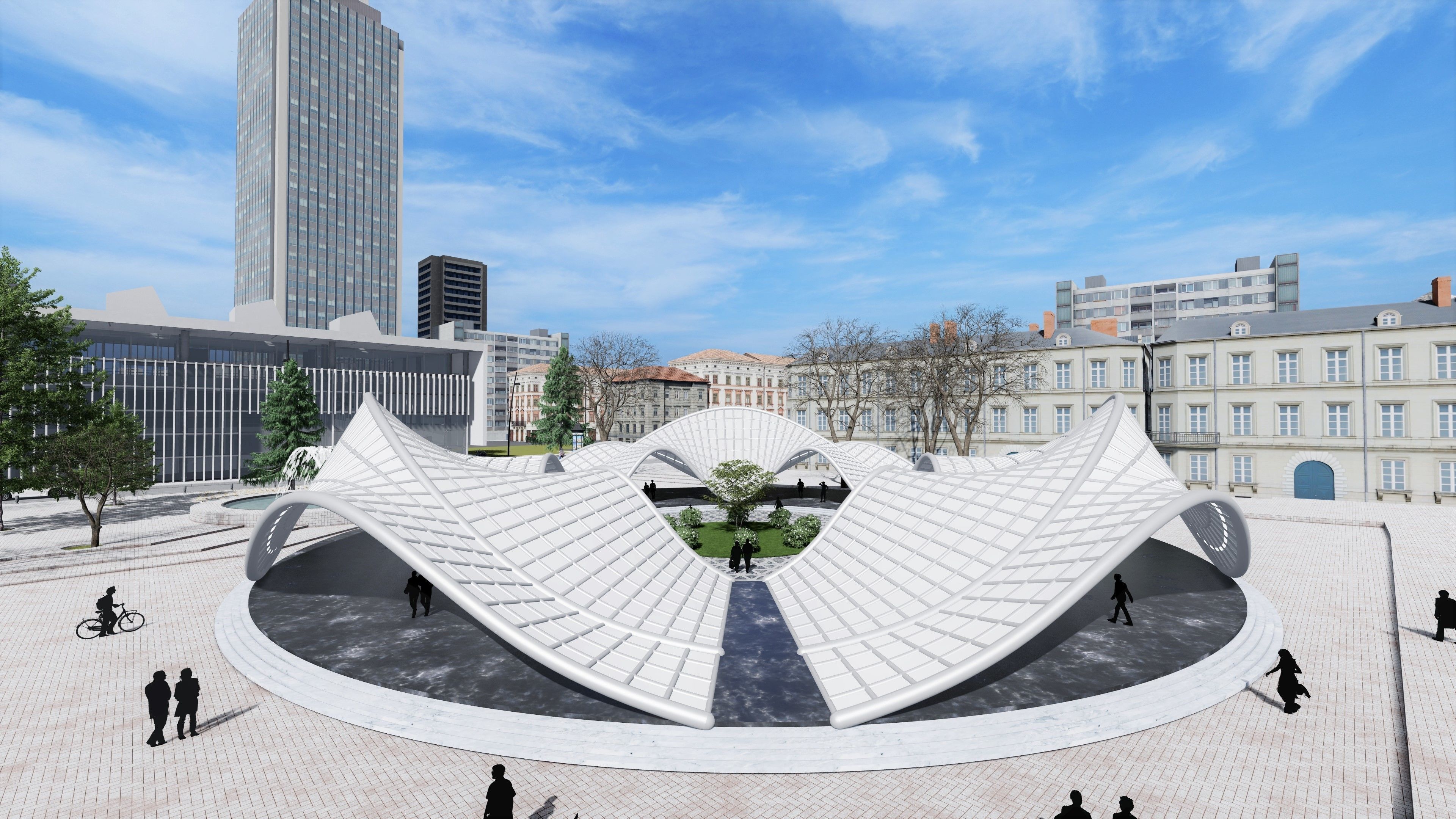 Parametric Pavilion Shade Structure 3D model | CGTrader