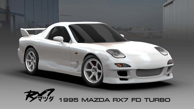 Mazda RX7 FD Turbo 1995 JDM free VR / AR / low-poly 3D model | CGTrader