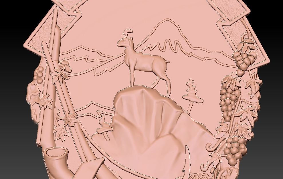 Badge Animal deer 3D model 3D printable | CGTrader