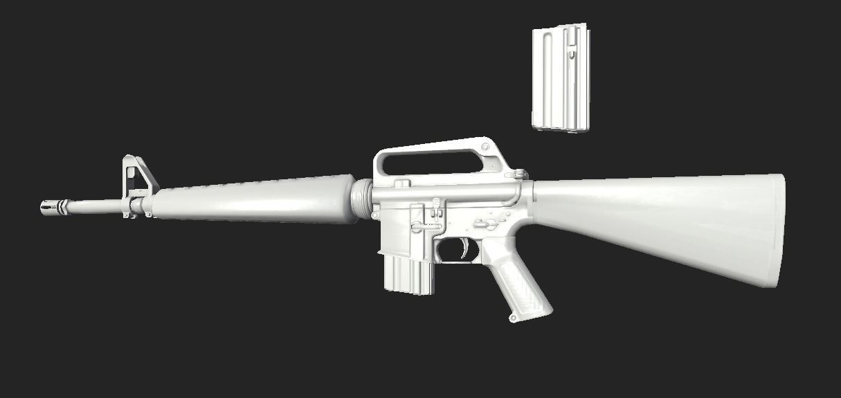 m16a1 weapon free VR / AR / low-poly 3D model | CGTrader