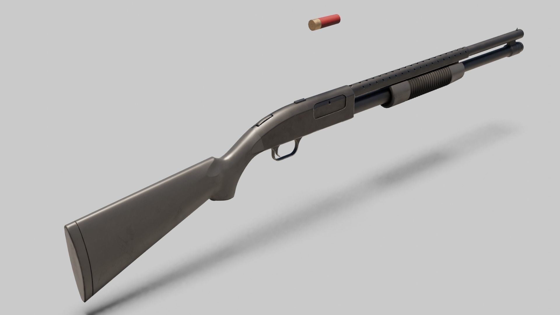 3D model Pump Action Shotgun VR / AR / low-poly | CGTrader