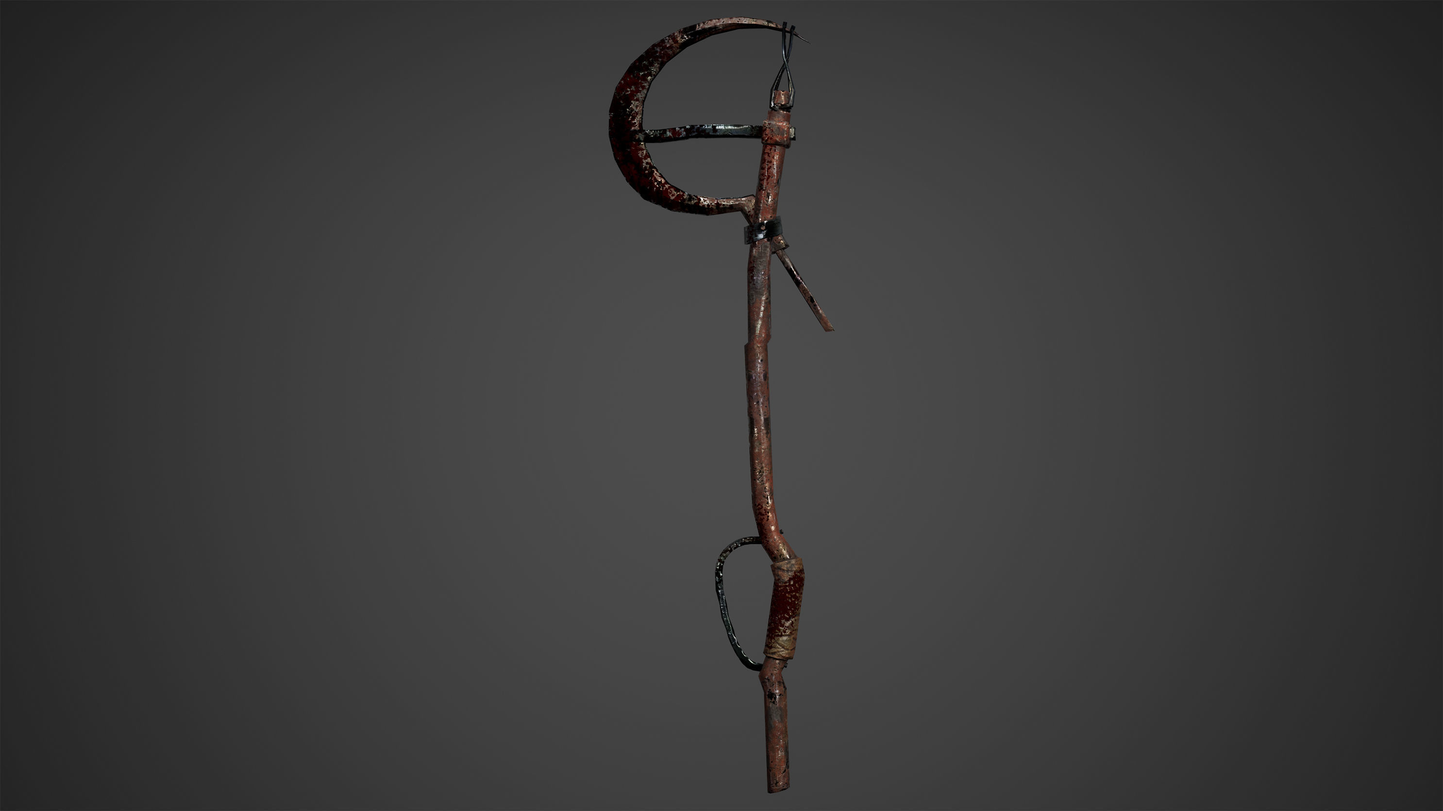 3D model Post Apocalypse Survival Weapon Knife Scythe Low Poly Game ...