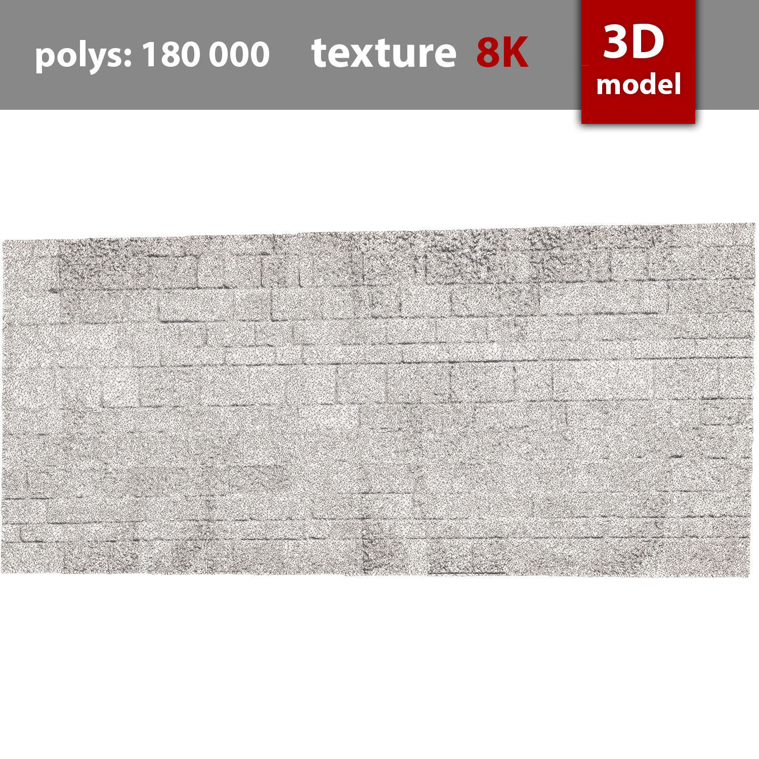 3D model 291 Stone Wall VR / AR / low-poly | CGTrader