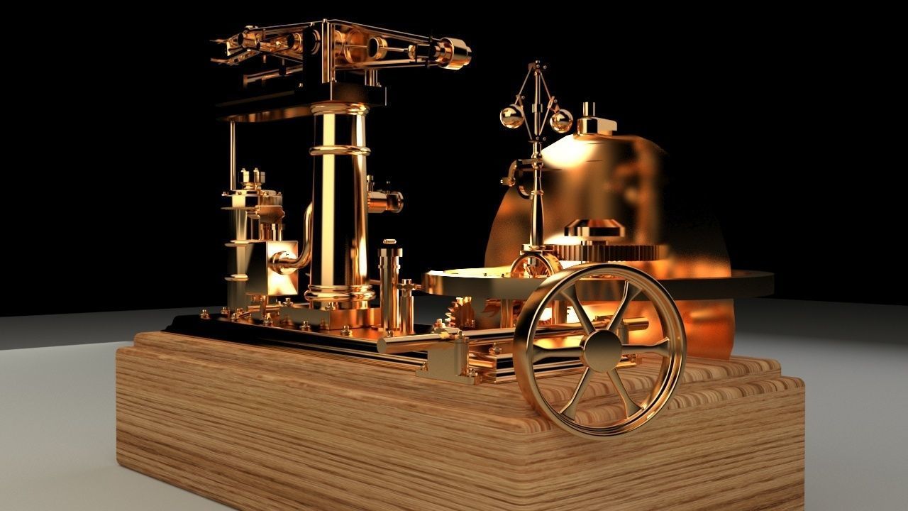 Chinese steam engine 3D model | CGTrader