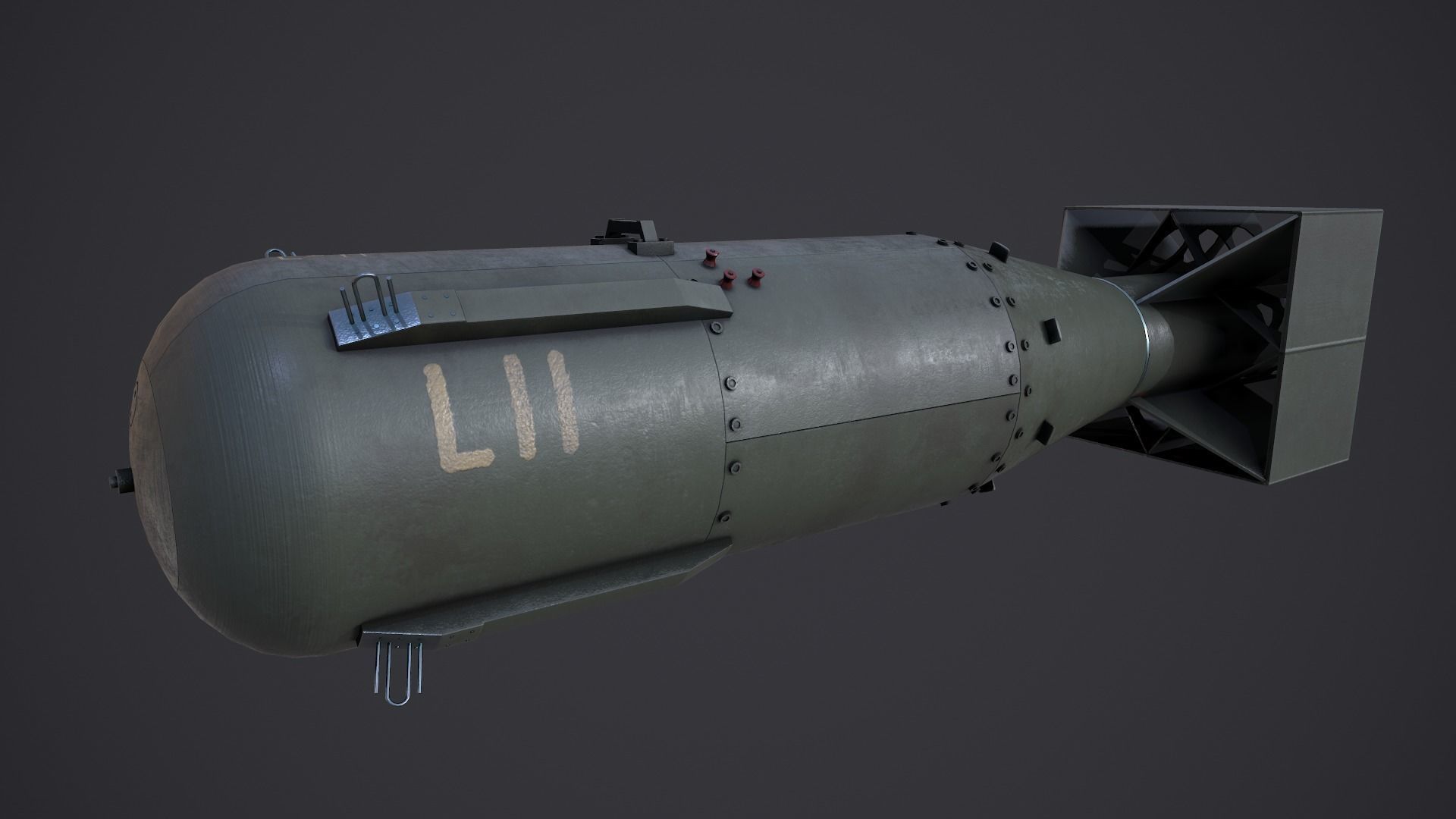 3D model Little Boy Atomic bomb Cross Section VR / AR / low-poly | CGTrader