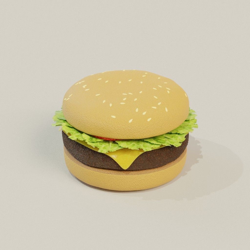 Realistic Burger free 3D model | CGTrader
