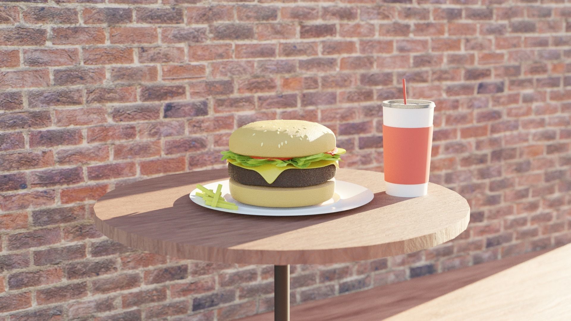 Realistic Burger free 3D model | CGTrader