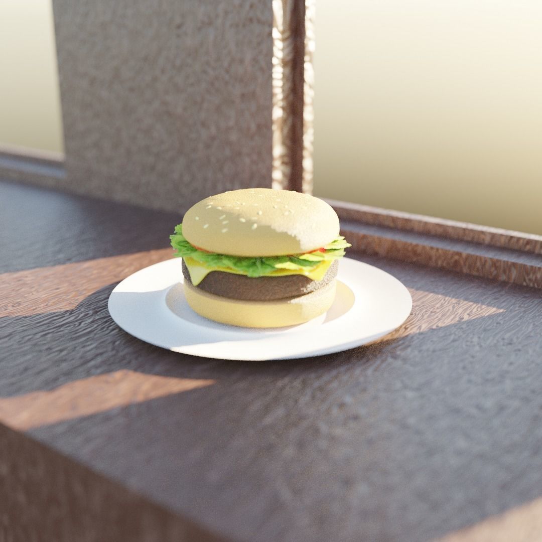 Realistic Burger free 3D model | CGTrader