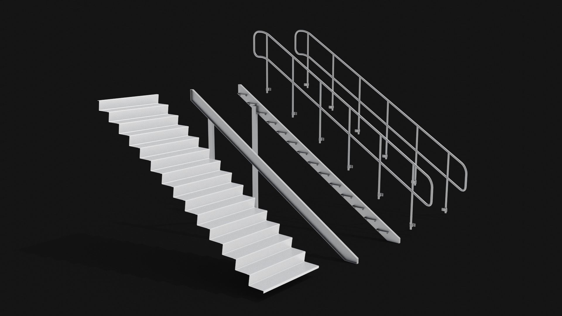 Metal Stairs 3D model | CGTrader