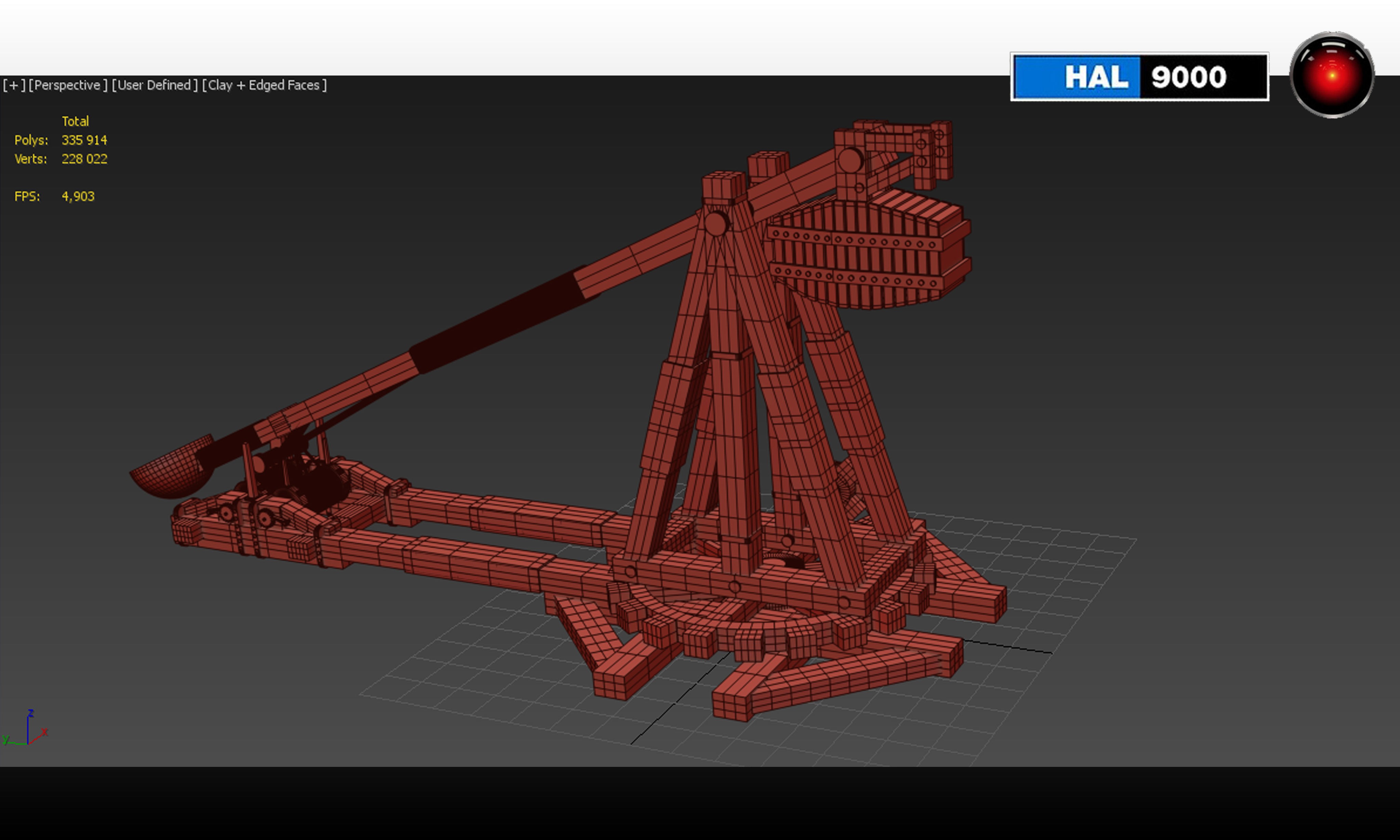 Mediaval siege trebuchet 3D model animated | CGTrader