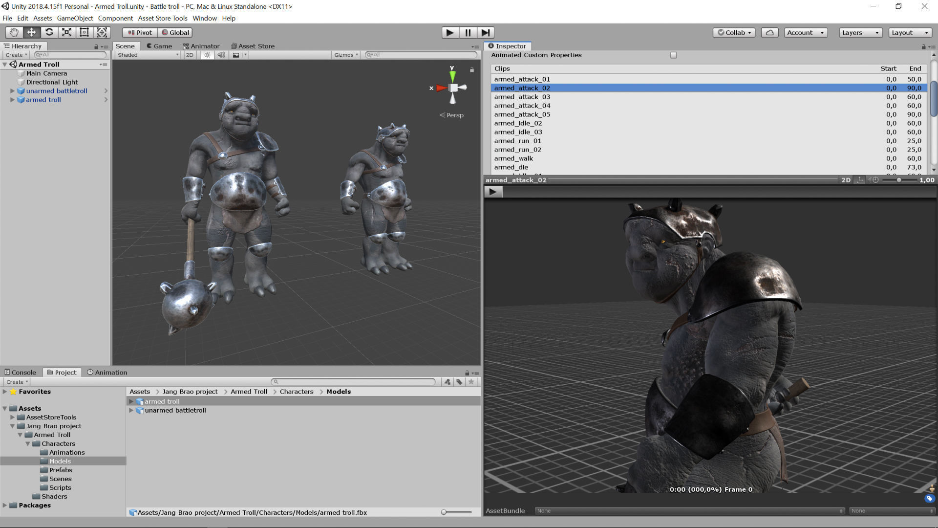 3D model Armed Troll VR / AR / low-poly | CGTrader